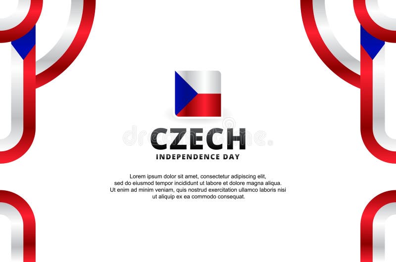 Czech Independence Day Background Design Stock Illustration ...