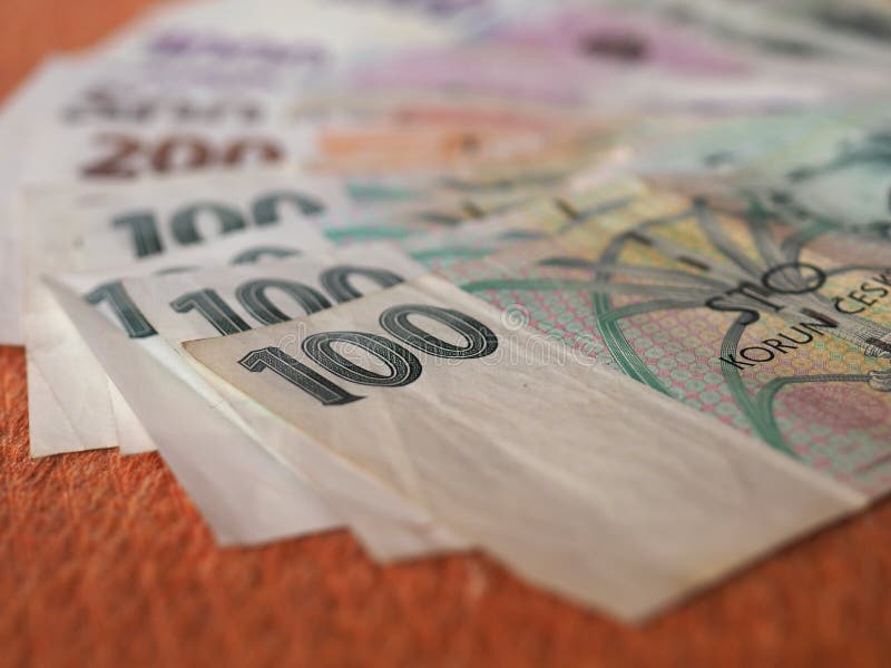 Czech Koruna Notes, Czech Republic Stock Photo - Image of earn, spend ...