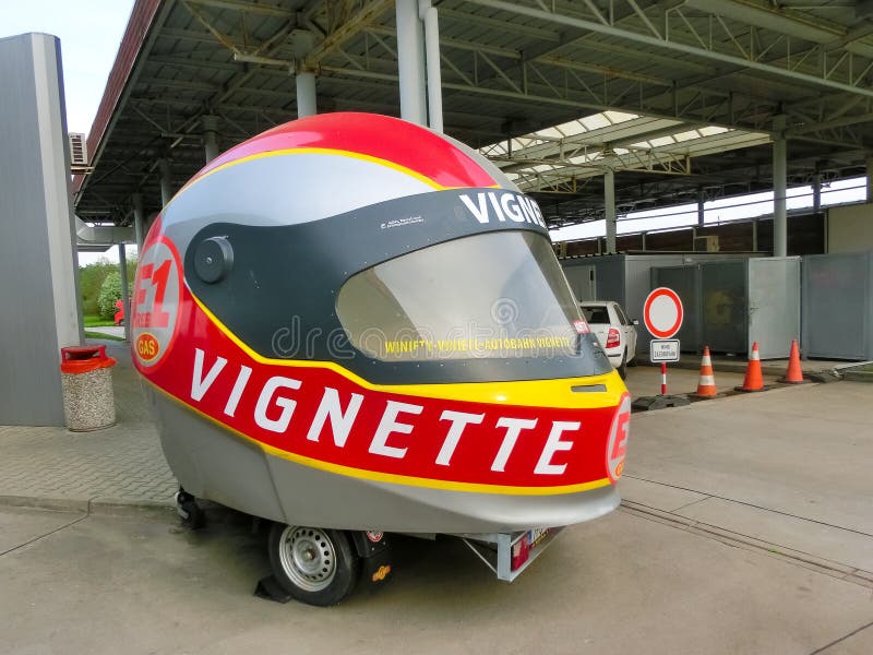 Advertisement for the Sale of E-vignettes at Gas Stations Editorial ...