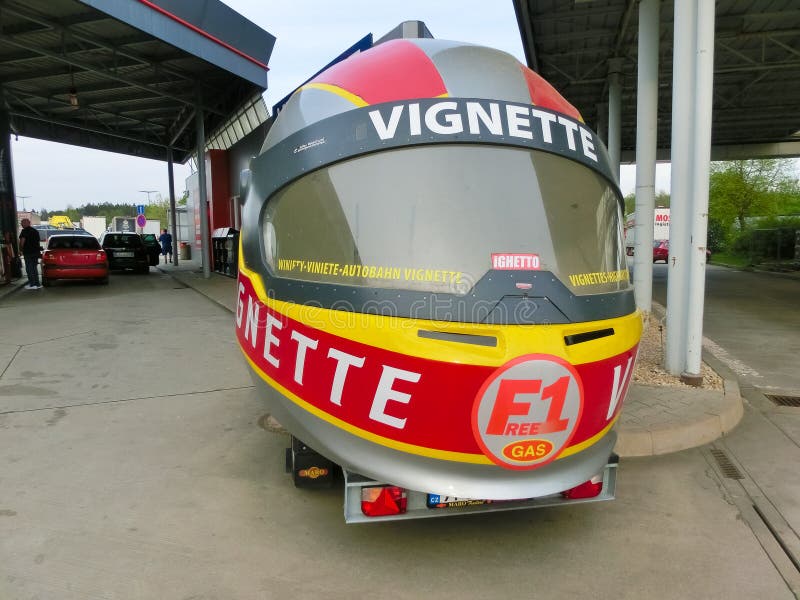 Advertisement for the Sale of E-vignettes at Gas Stations Editorial ...