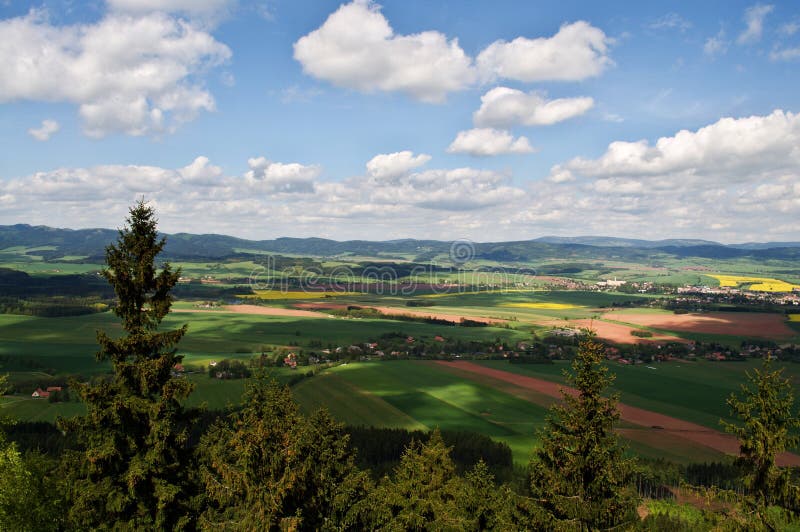 Czech Landscape with Mountains Stock Photo - Image of country ...