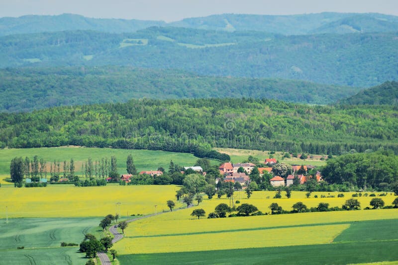 Czech Landscape with Field on 23th May 2019 Stock Image - Image of ...