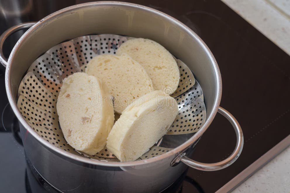 Czech Leavened Dumpling As a Side Dish Stock Image - Image of ...