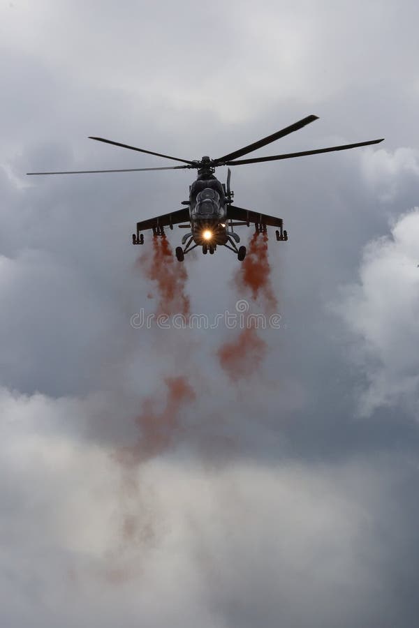 Czech Mil Mi-24/35 Attack Helicopter Stock Image - Image of hind ...
