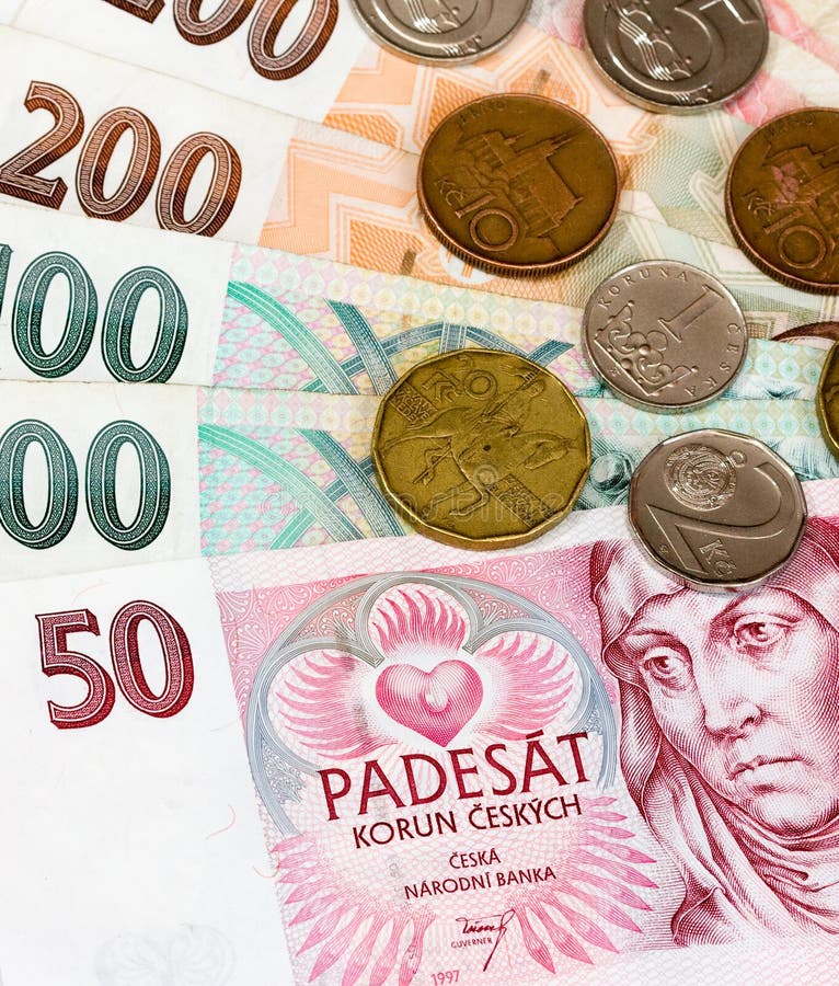 Czech money stock photo. Image of coin, paper, money, notes - 7617812