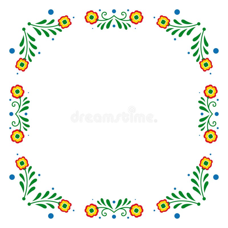 Czech Pattern Frame Design Illustration Collection Stock Illustration ...