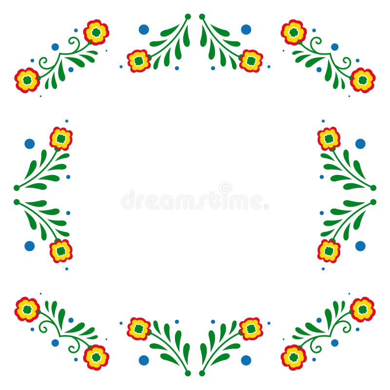 Czech Pattern Frame Design Illustration Collection Stock Illustration ...