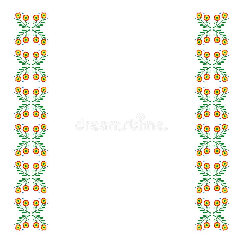 Czech Pattern Frame Design Illustration Collection Stock Illustration ...