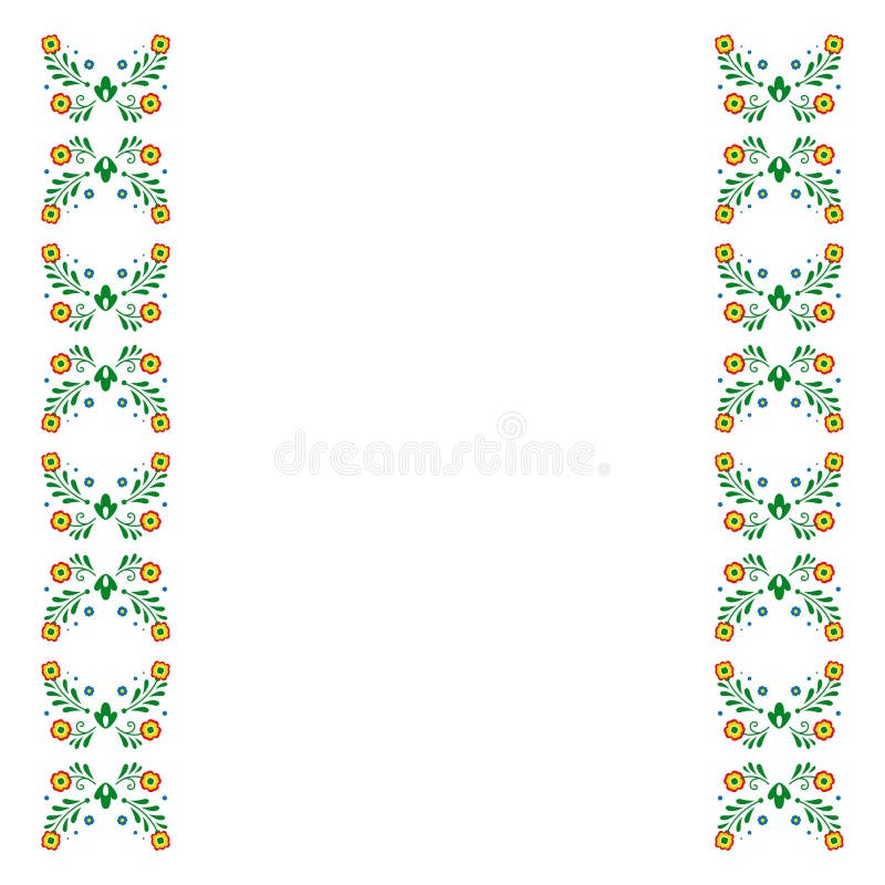 Czech Pattern Frame Design Illustration Collection Stock Illustration ...