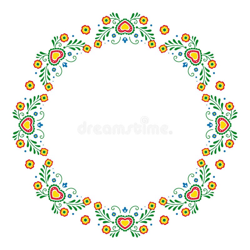 Czech Pattern Frame Design Illustration Collection Stock Illustration ...