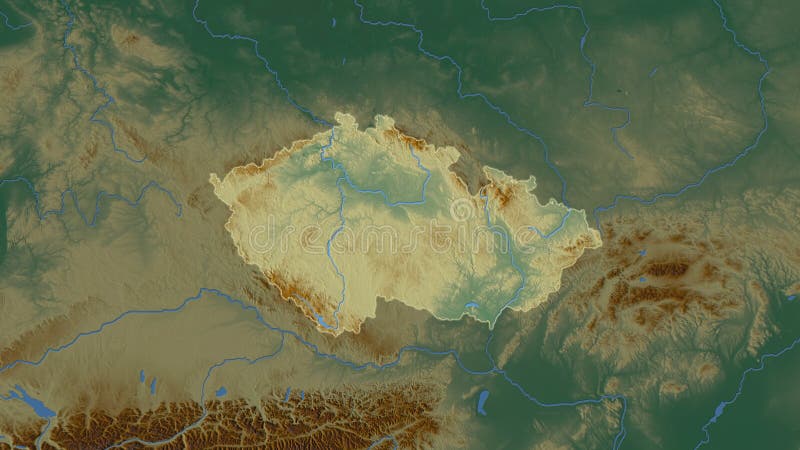 Czech Map Relief Stock Illustrations – 223 Czech Map Relief Stock ...