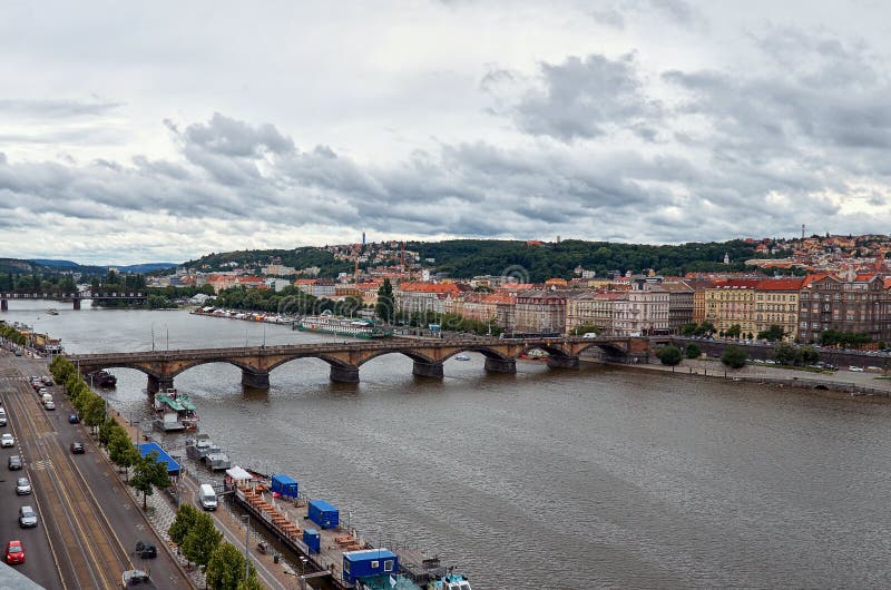 Czech Republic. Bridges in Prague on the Vltava River. Stock Image ...