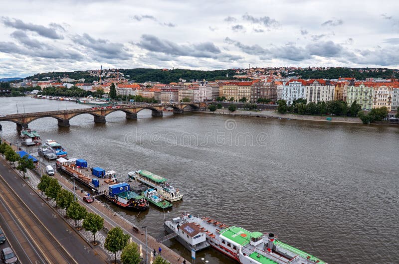 Czech Republic. Bridges of Prague on the Vltava River. 17 June 2016 ...