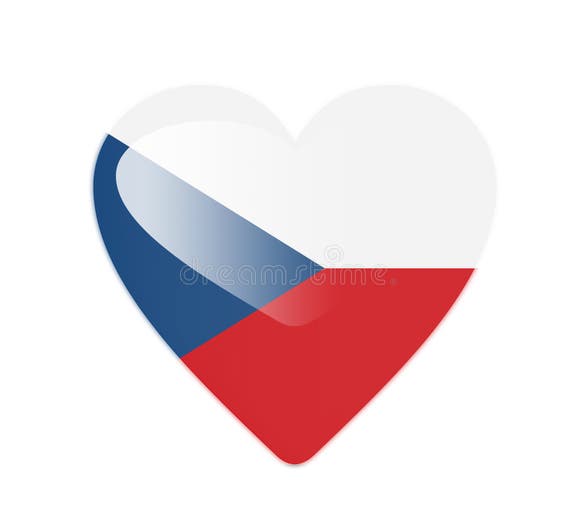 Czech Republic 3D Heart Shaped Flag Stock Illustration - Illustration of colors, elegance: 149786884