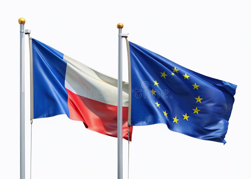 Czech Republic and European Union Flags Symbolize Strong Partnership ...