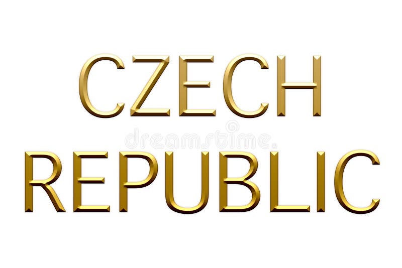 Golden Letters, Symbol on White Background, 3D Illustration Stock ...