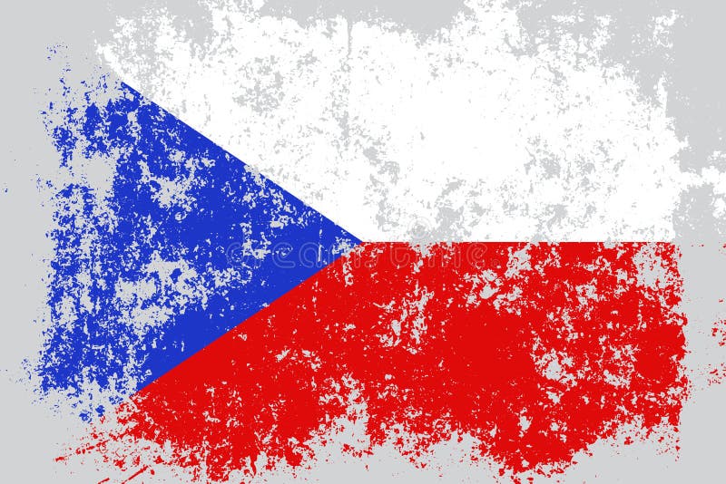 Czech Republic Grunge, Old, Scratched Style Flag Stock Vector ...