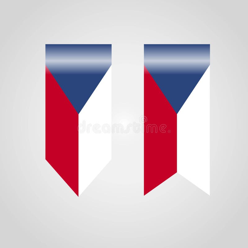 Czech Republic Haning Flag stock vector. Illustration of national ...