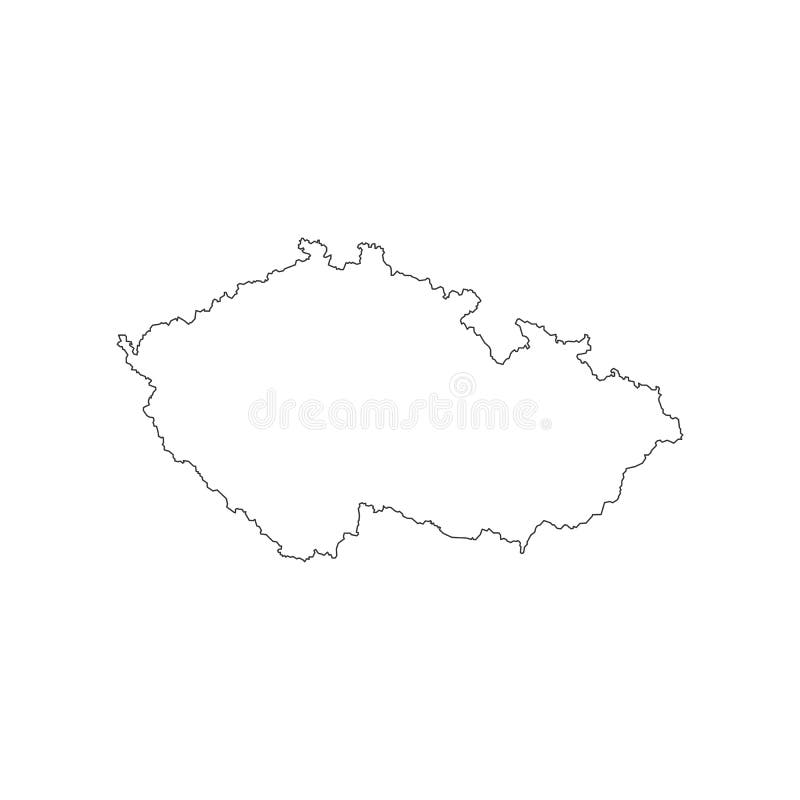 Czech Republic Outline Map Stock Illustrations – 1,718 Czech Republic ...