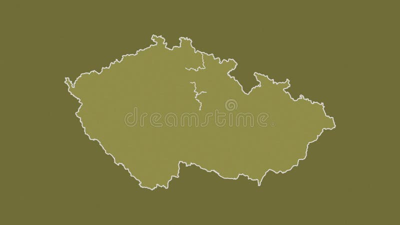 Czech Republic Map - Solid. Regions. Pattern. Labels Stock Video ...