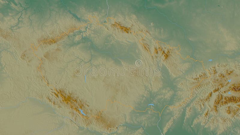 Czech Republic - Overview. Relief Stock Illustration - Illustration of ...
