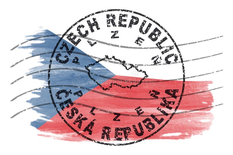 Czech Republic Plzen Seal Map Design Stock Illustration - Illustration ...