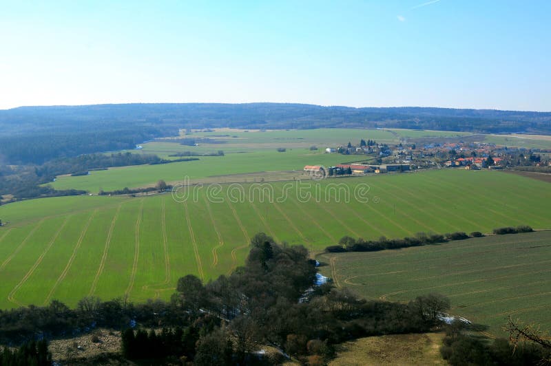 Czech Republic Rural Landscape Stock Image - Image of country, green ...