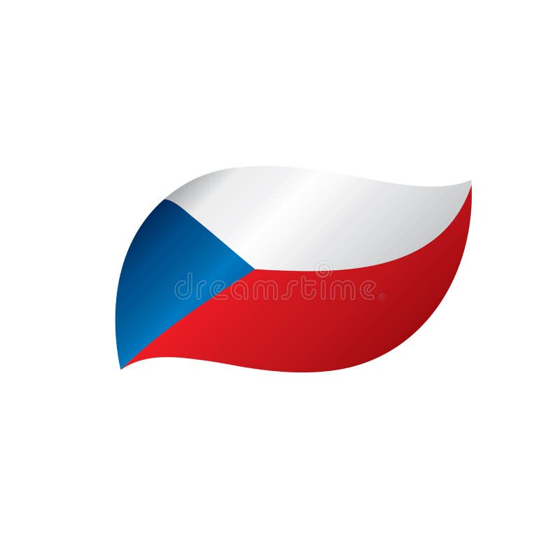 Czechia Flag, Vector Illustration Stock Vector - Illustration of banner ...