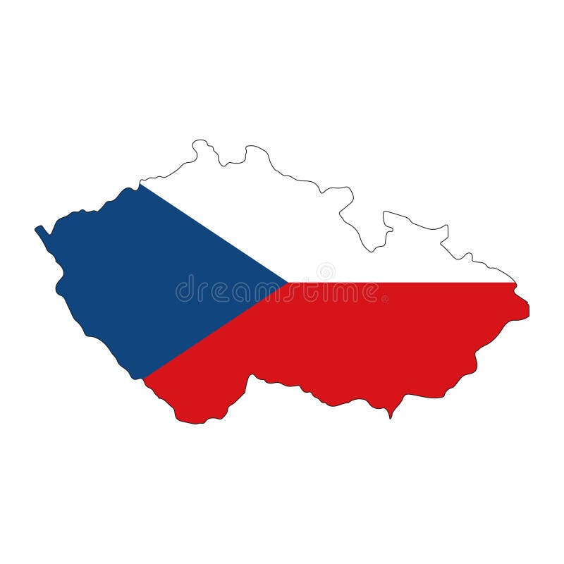 Czechia Silhouette Map with Transparent Background Stock Vector ...