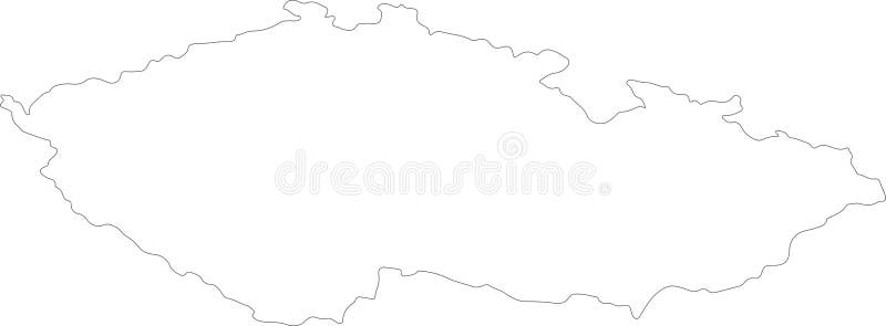 Czechia outline map stock illustration. Illustration of outline - 317467890