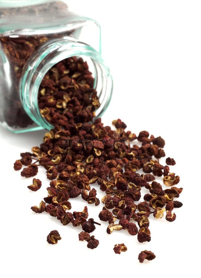 Czechuan or Sichuan Pepper, Zanthoxylum Simulans, Against White ...