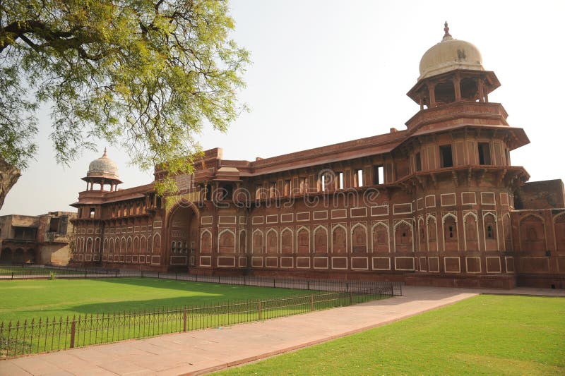 Czerwony Fort, Agra, Uttar Pradesh, India. Obraz Stock - Obraz złożonej ...