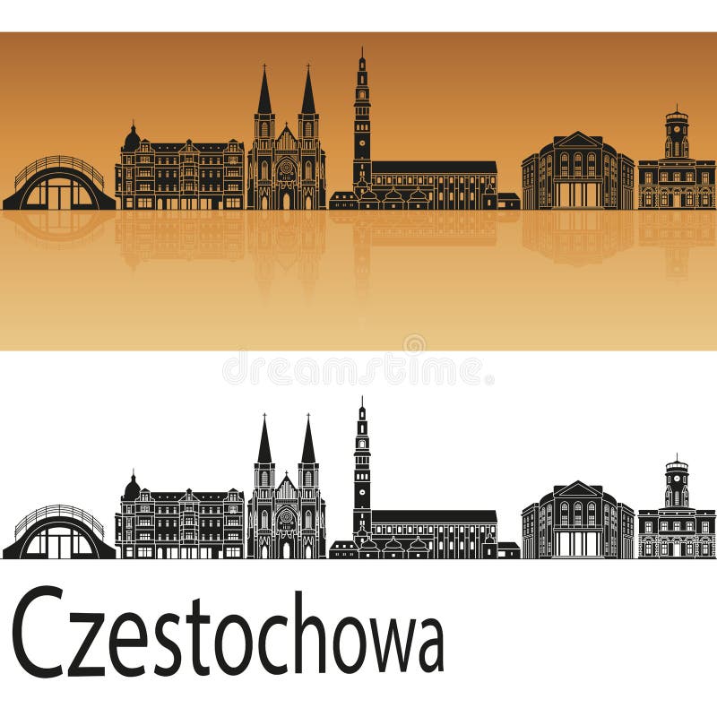 Czestochowa skyline stock vector. Illustration of metropolis - 101006096