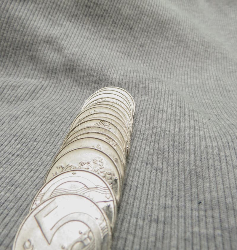 5 CZK Coins Over Fabric Surface Stock Image - Image of grey, note: 82766445