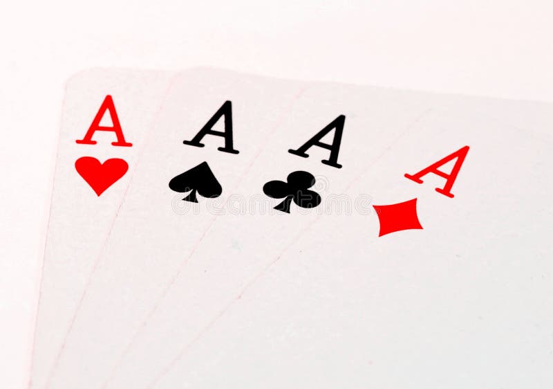 Cztery As Karta Do Gry Grzebak Obraz Stock - Obraz złożonej z ...