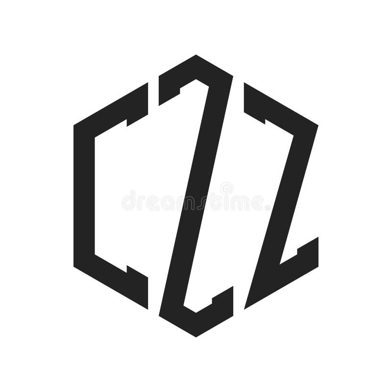 CZZ Logo Design. Initial Letter CZZ Monogram Logo Using Hexagon Shape Stock Vector ...