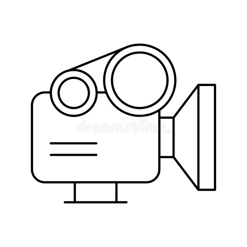 Cámara De Vídeo Grabar Vídeo Grabar Vídeo Grabar Imagen De Cámara Ilustración del Vector ...