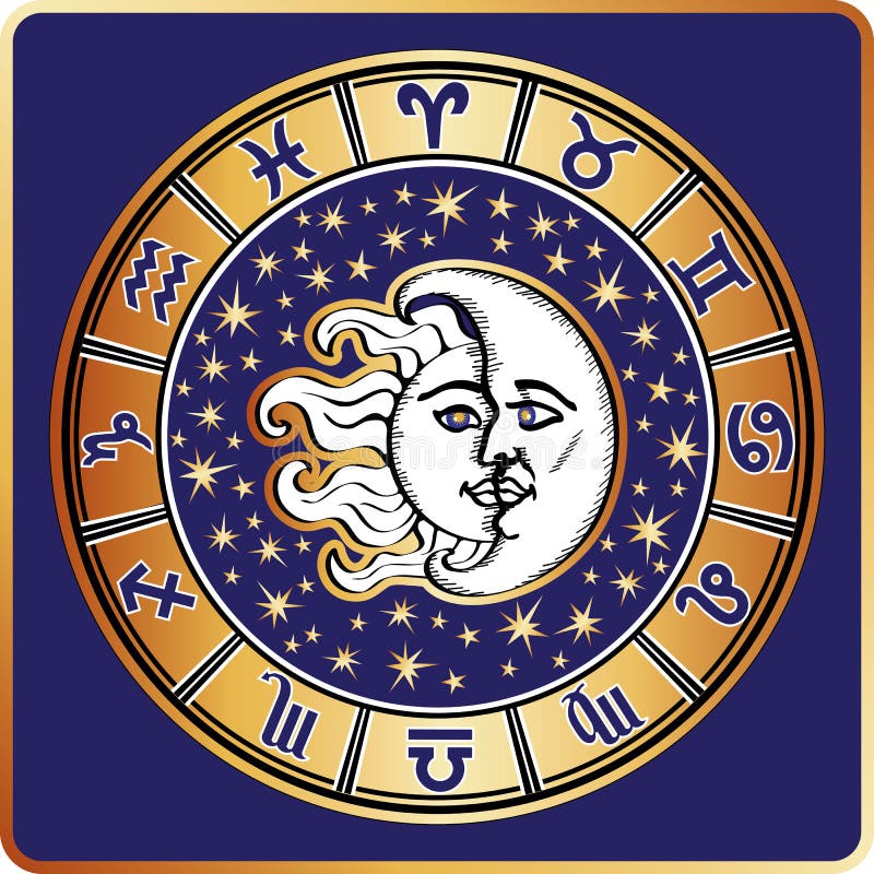 Círculo Del Horóscopo Toda La Muestra Del Zodiaco Luna Sol