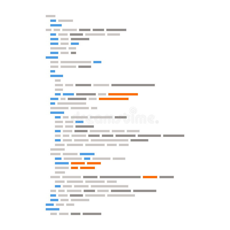 Código De Programa De Script Simple En Fondo Blanco. Vector Ilustración del Vector - Ilustración ...