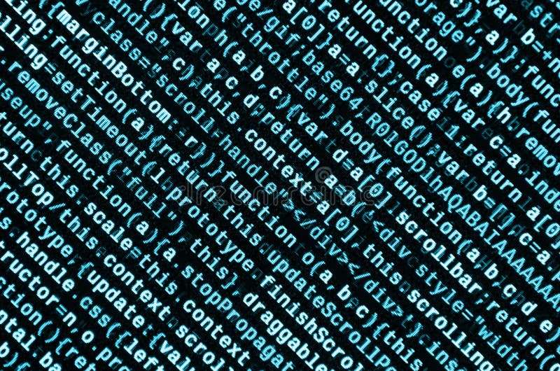 Código Del Javascript En Editor De Texto Concepto Del Ciberespacio De ...