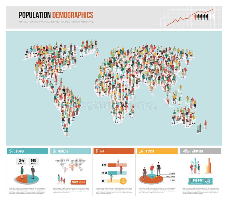 Démographie Infographic. Analyse De Données De Croissance Démographique ...