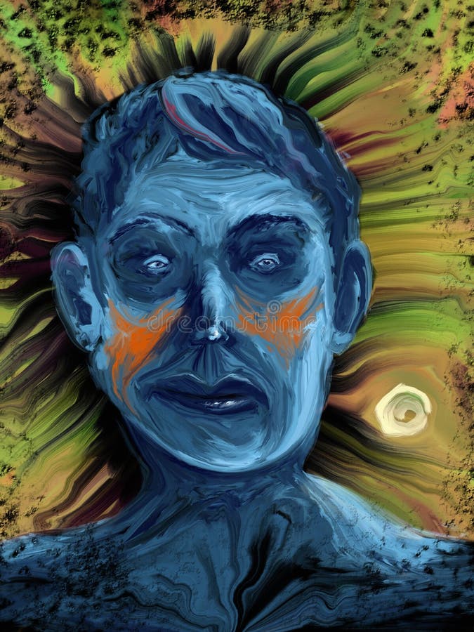 Labyrinthe des visages illustration stock. Illustration du ...