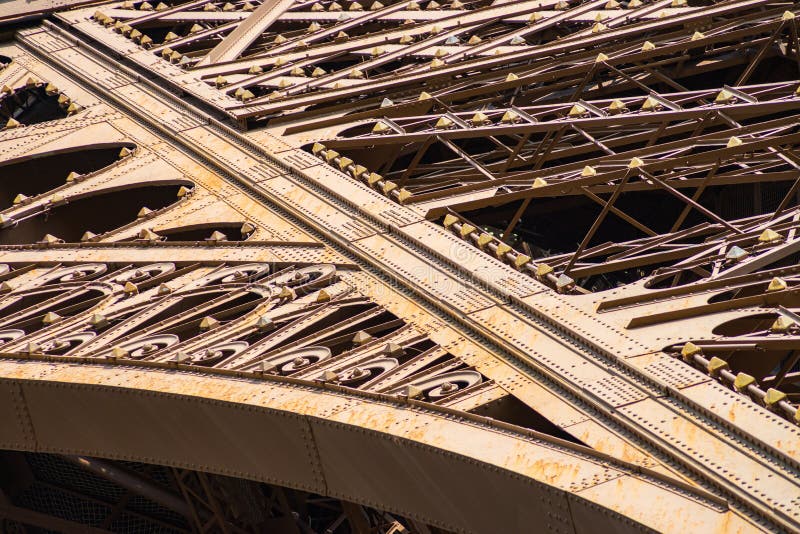 Détails De La Structure De Tour Eiffel Image stock - Image du monument ...