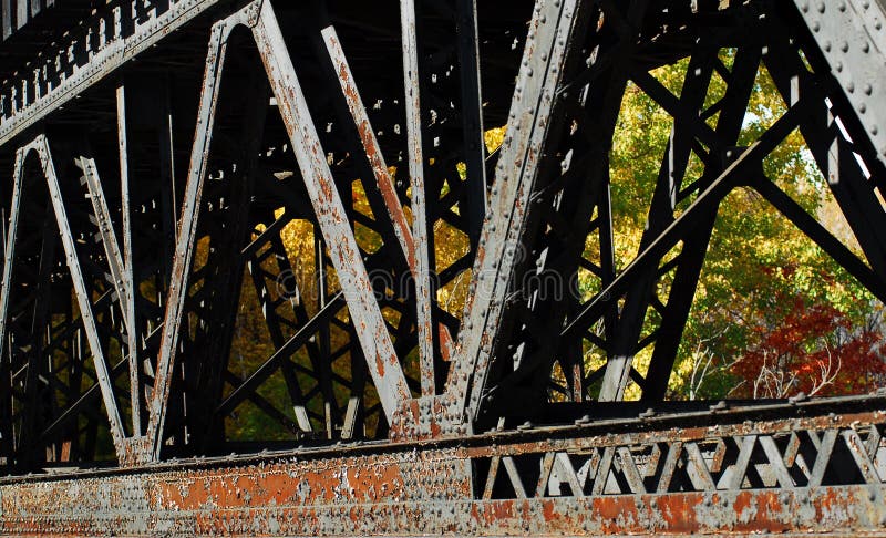 Détail de pont en train photo stock. Image du vieux, automne - 3434758