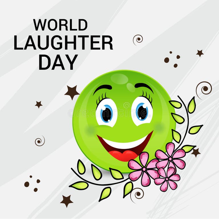 Día de la risa del mundo stock de ilustración. Ilustración de negro ...