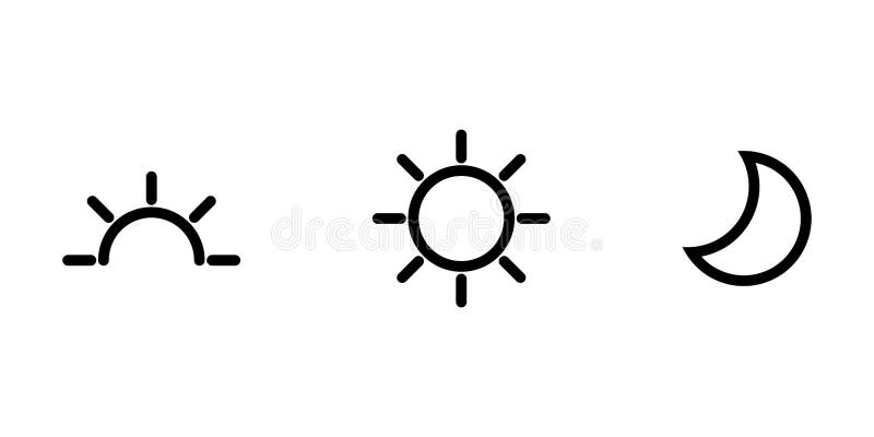 Día Del Sol. Concepto De Icono De Luna Solar Stock de ilustración ...