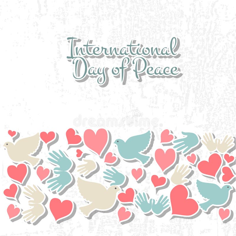 Día Internacional De Ejemplo Del Vector De La Paz Ilustración del ...