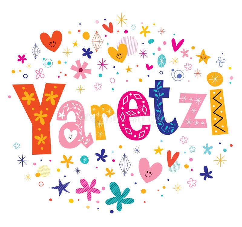 Yaretzi girls name stock vector. Illustration of feminine - 143251806