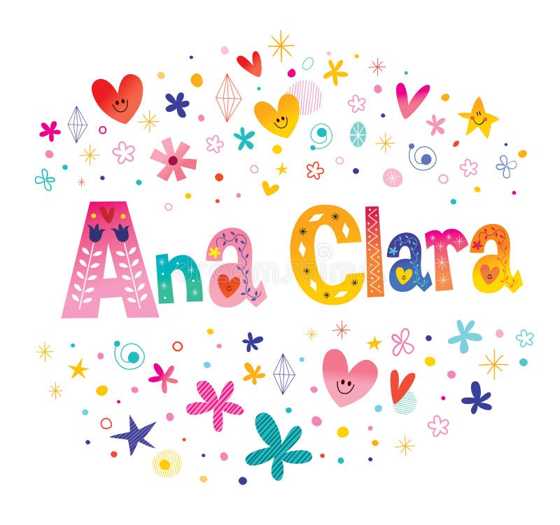 Clara Female Name - in Stylish Lettering Cursive Typography Text Stock ...