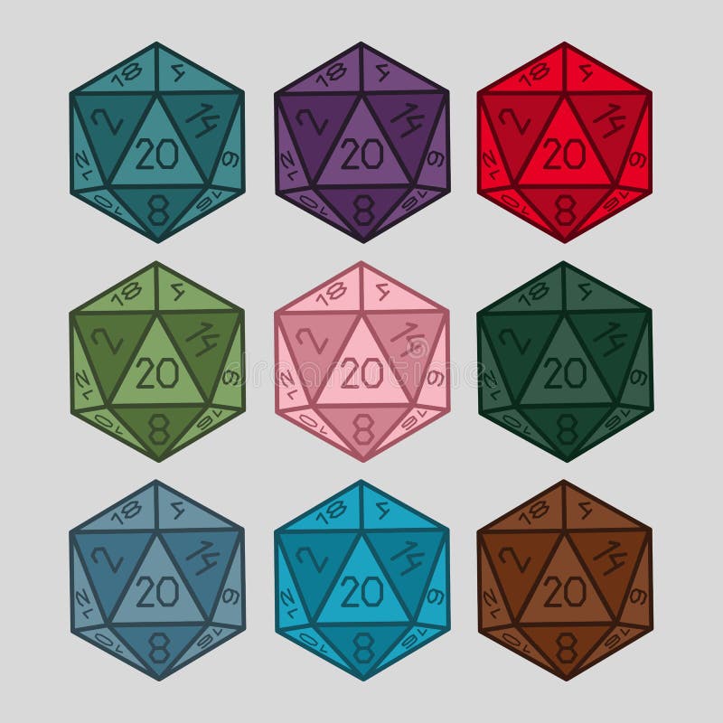 D20 Dice Vector Stock Illustrations – 206 D20 Dice Vector Stock ...